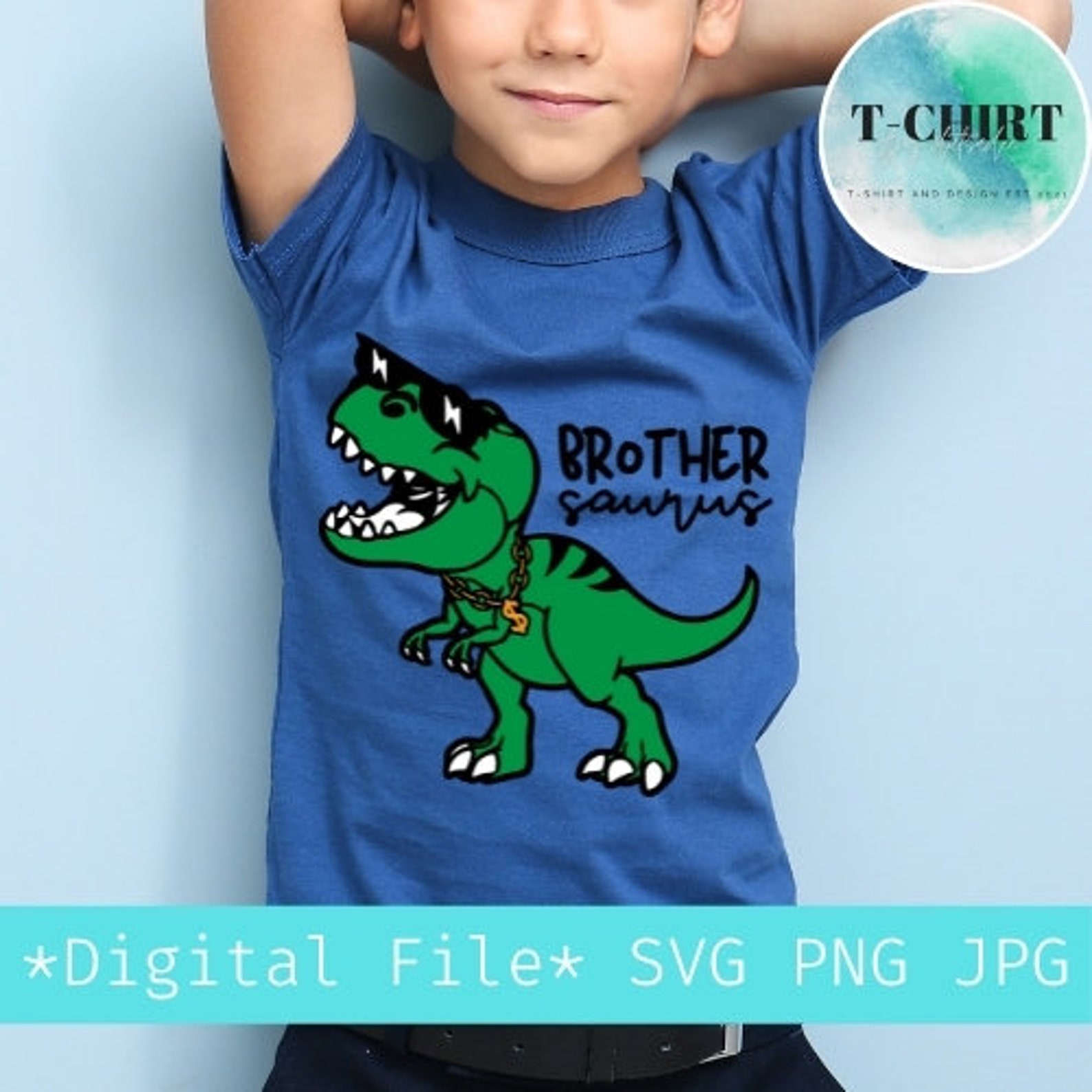 Brother Saurus SVG Brother Dinosaur Svg Baby Brother - Etsy