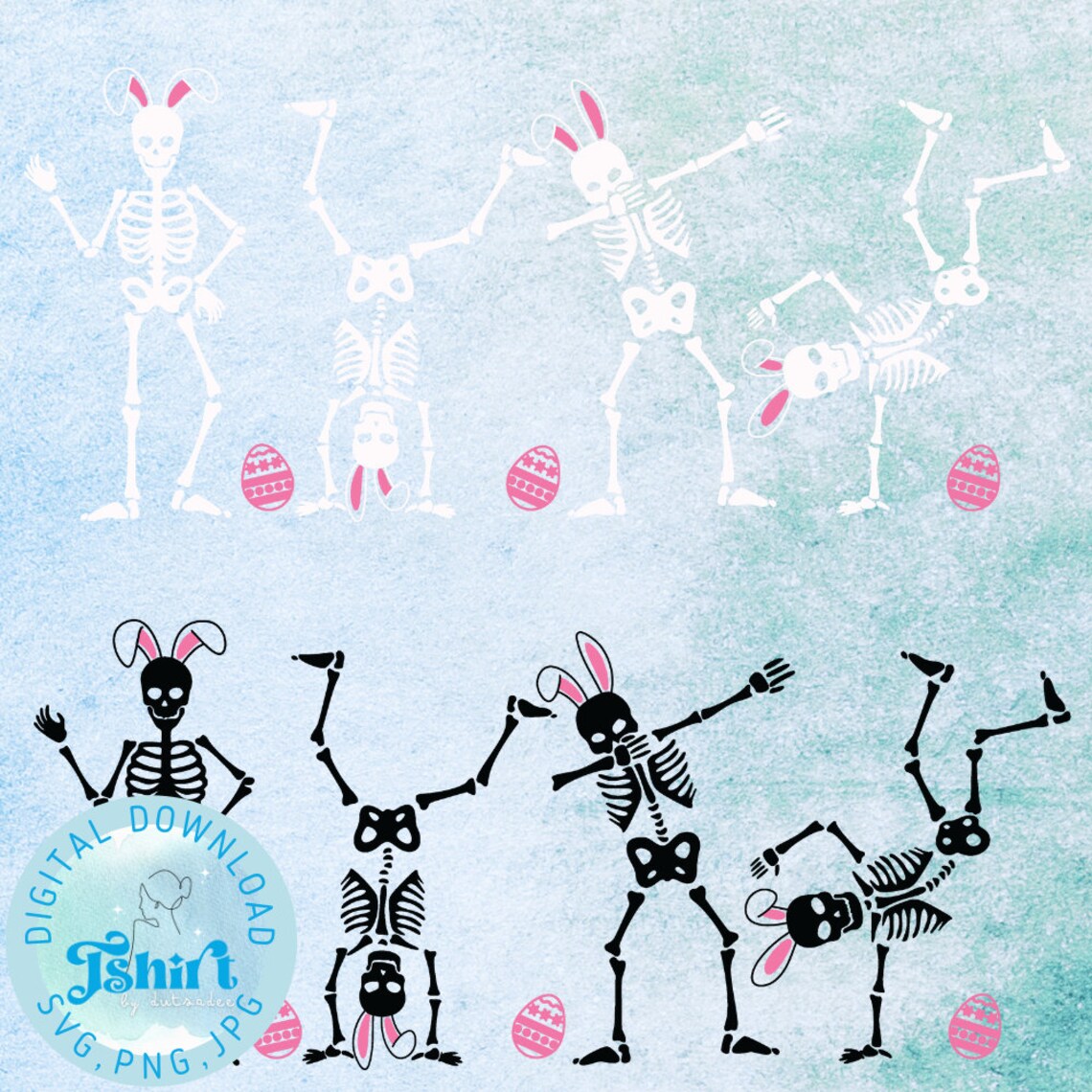 Easter Svgdancing Skeleton Easter Svg Pnghappy Easter | Etsy