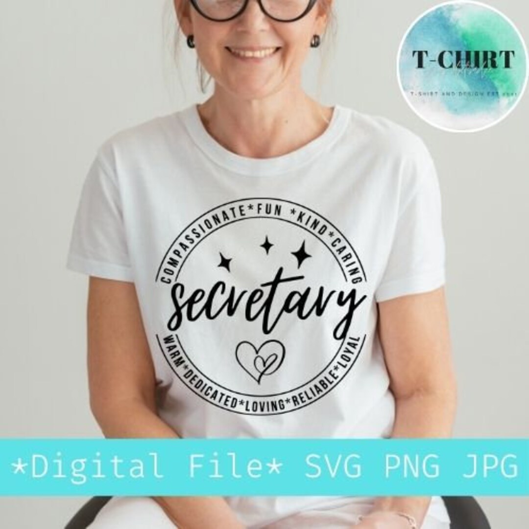 Secretary Svg,secretary Appreciation Svg,digital File Png Jpg for ...