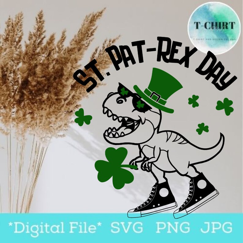 Dinosaur St Patrick's Day,st.pat-rex Day Svg,lucky Dude Svg,lucky ...
