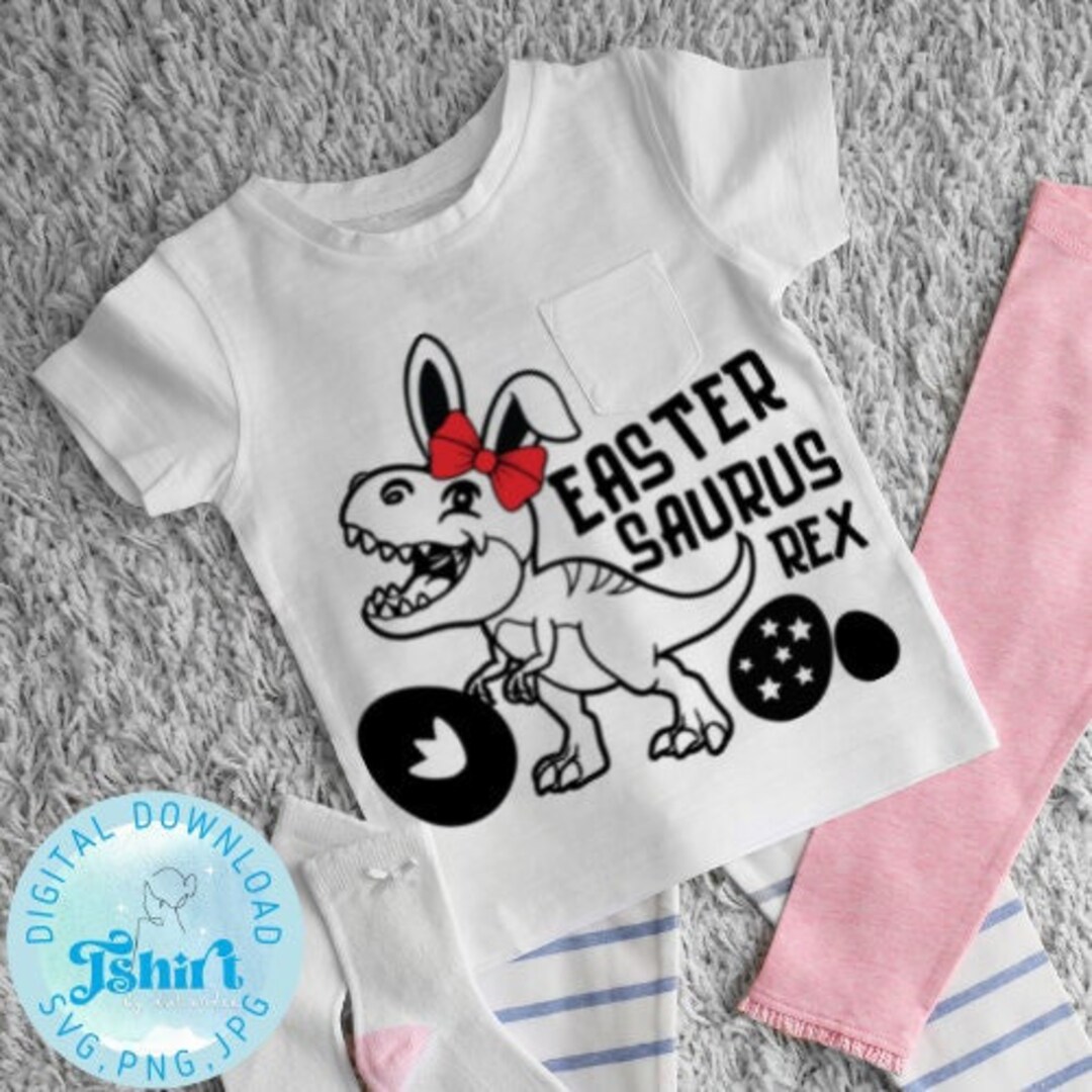 Girl Easter Dinosaur Svg,easter Saurus Rex Svg,bunny Saurus Svg,kids ...