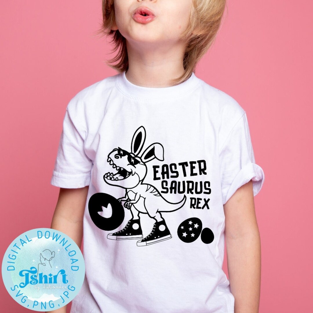 Easter Dinosaur Svg,easter Saurus Rex Svg,easter T-rex Svg,bunny Saurus ...