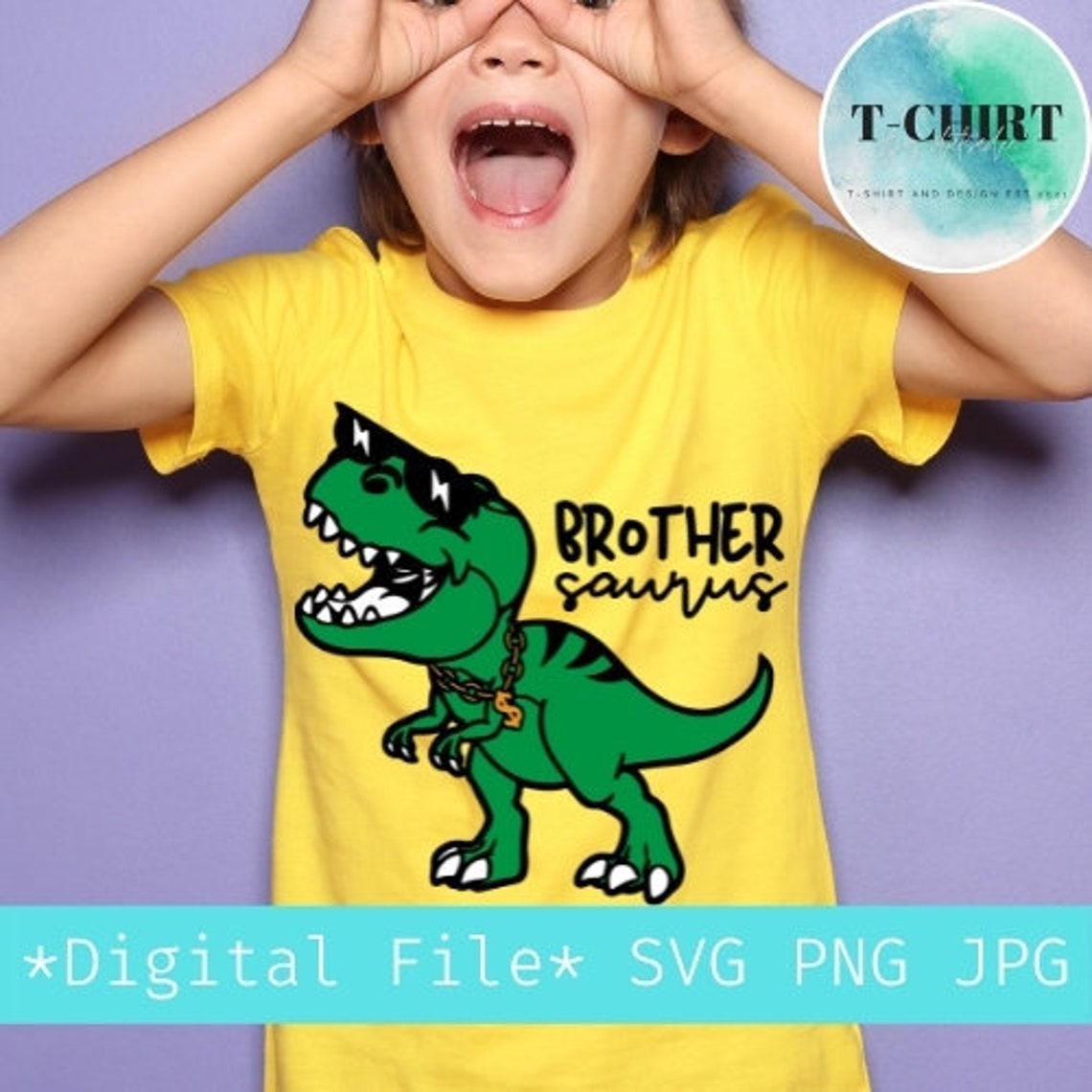 Brother Saurus SVG Brother Dinosaur Svg Baby Brother - Etsy