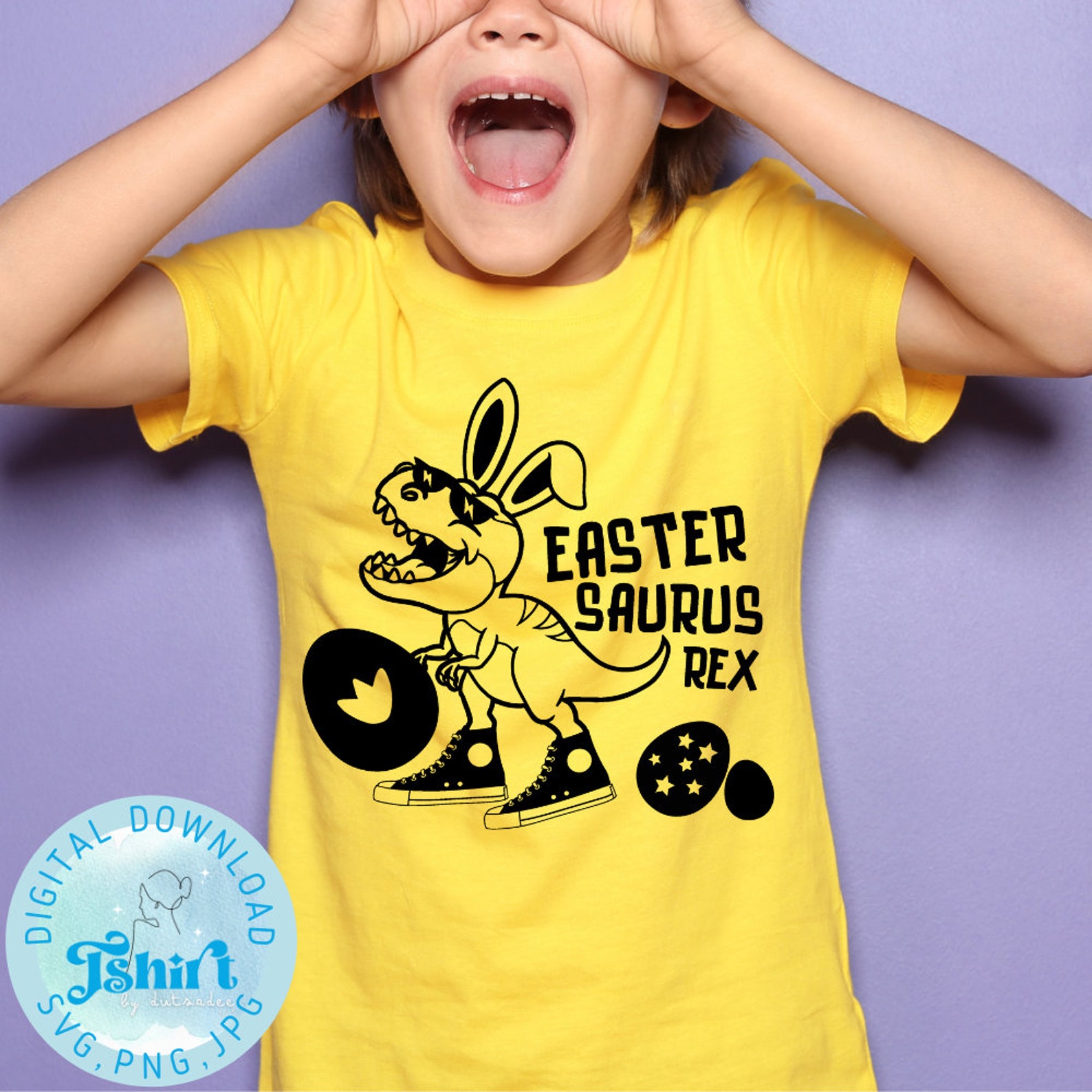Easter Dinosaur Svg,easter Saurus Rex Svg,easter T-rex Svg,bunny Saurus ...