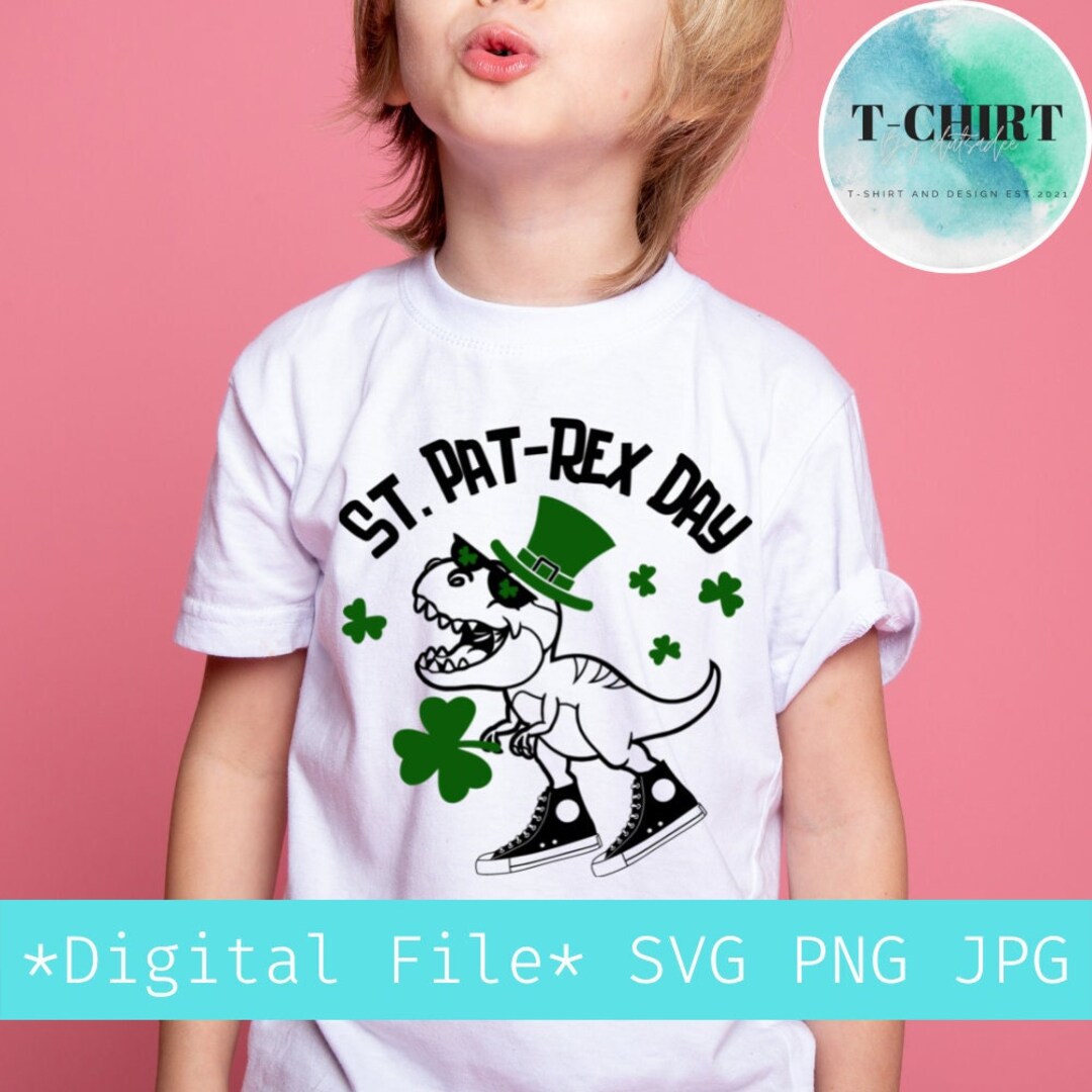 Dinosaur St Patrick's Day,st.pat-rex Day Svg,lucky Dude Svg,lucky ...