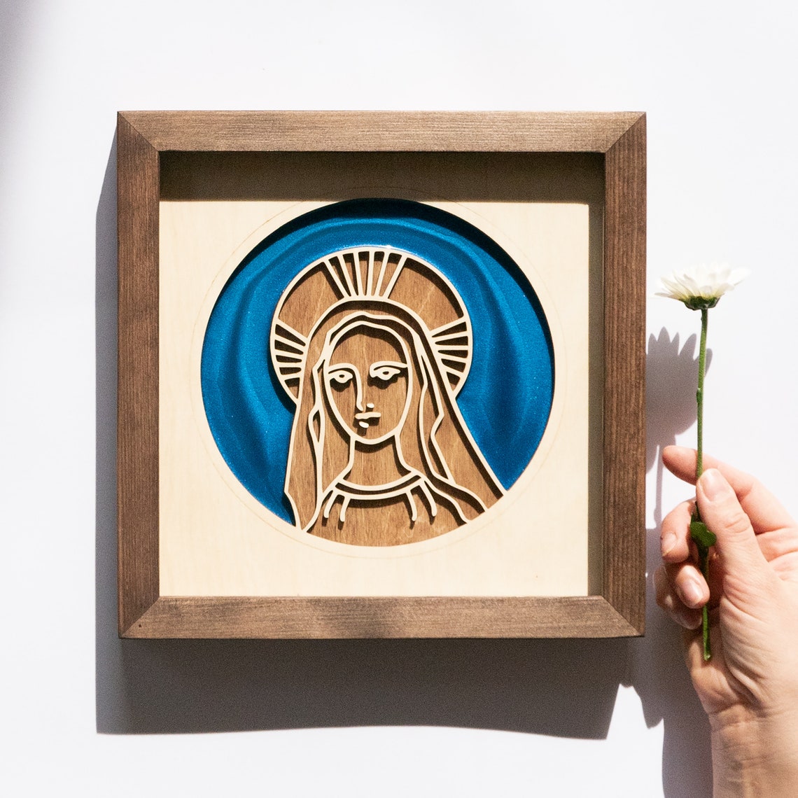 Religious Wall Art Christian Gift Wood and Epoxy Resin - Etsy
