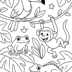 Animal Adventures Coloring Book - Etsy