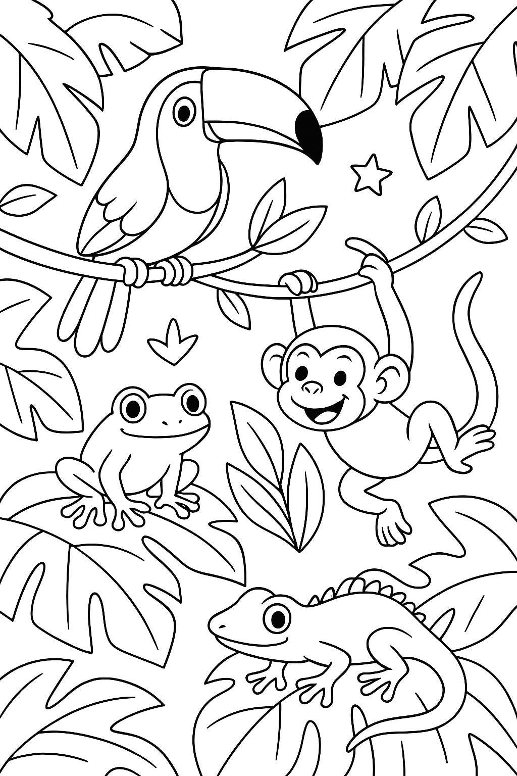 Animal Adventures Coloring Book - Etsy
