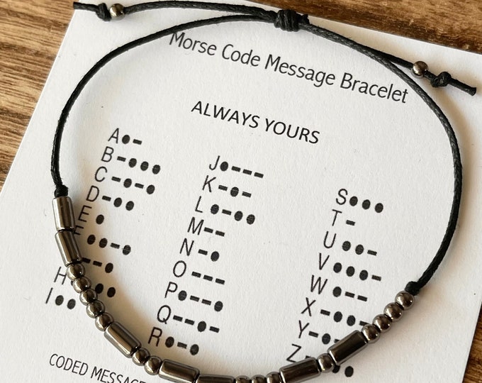 Morse Code Bracelet, Secret Message, Custom Bracelet, Morse Code ...