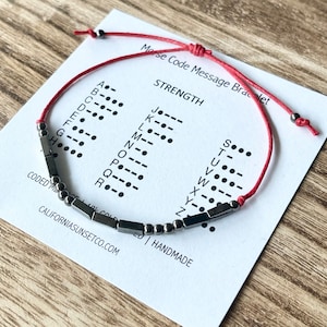 Morse Code Bracelet, Secret, Custom Bracelet, Morse Code, Beaded Bracelet, Your Message Bracelet ...