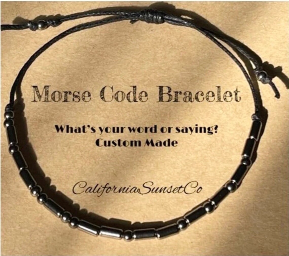 Morse Code Bracelet Secret Message Custom Bracelet Morse - Etsy