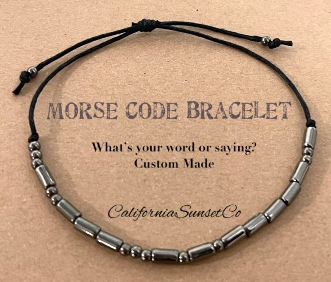 Morse Code Bracelet, Secret Message, Custom Bracelet, Morse Code ...