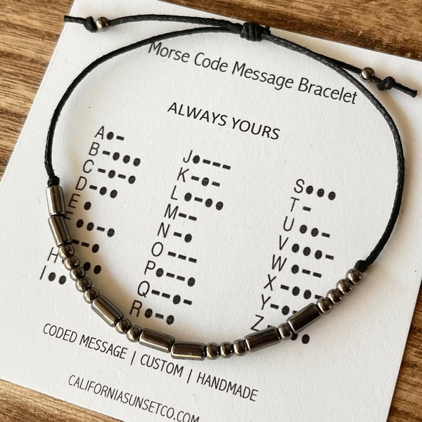 Morse Code Bracelet - Etsy