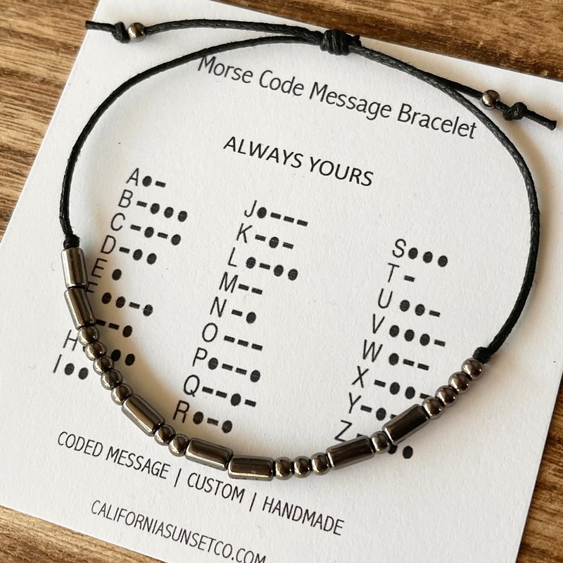 Morse Code Bracelet - Etsy