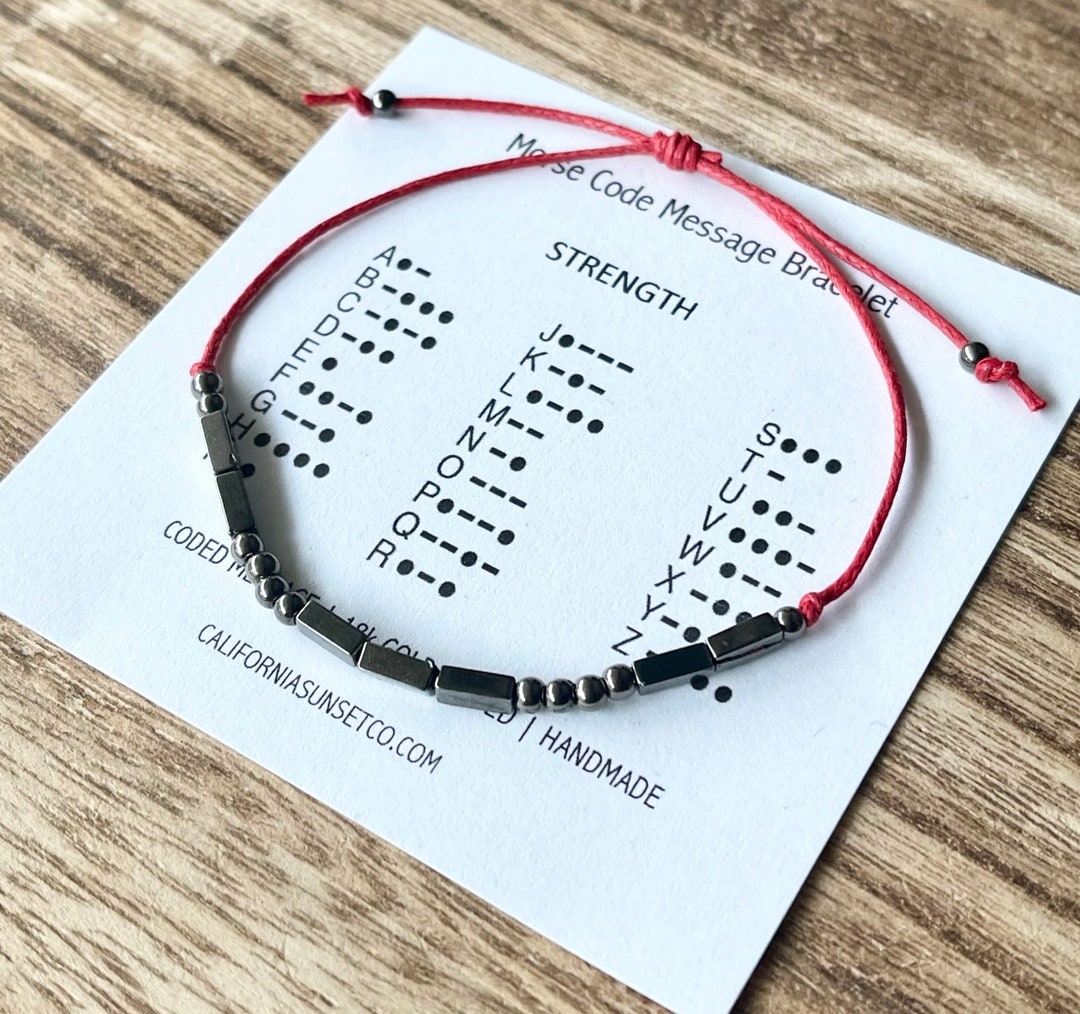 Morse Code Bracelet, Secret, Custom Bracelet, Morse Code, Beaded ...