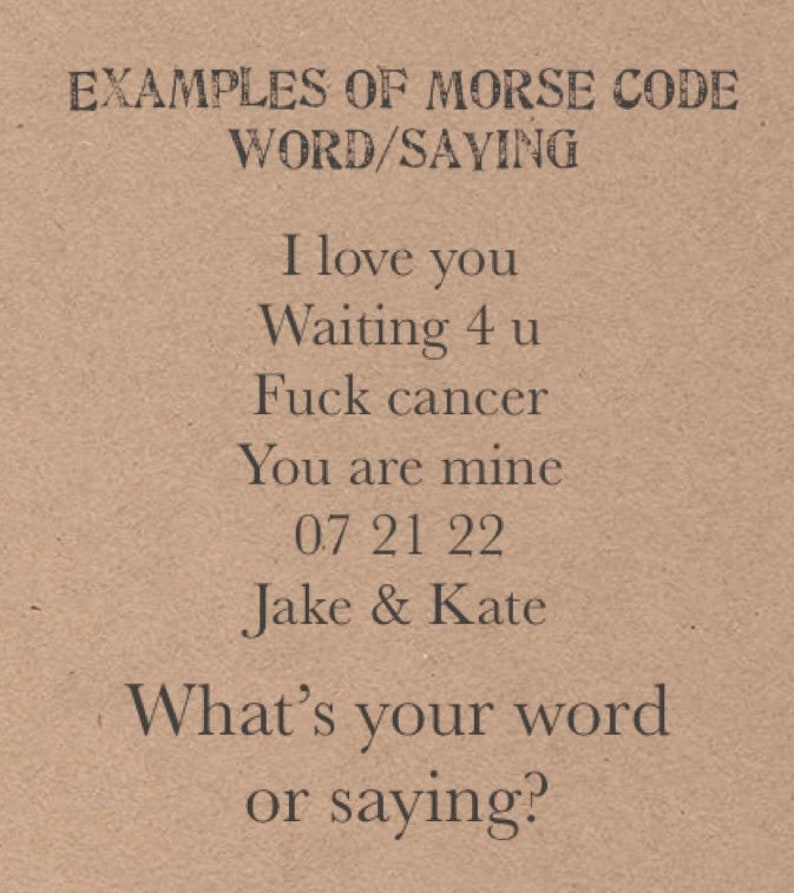Morse Code Bracelet,secret Message, Custom Bracelet, Morse Code ...