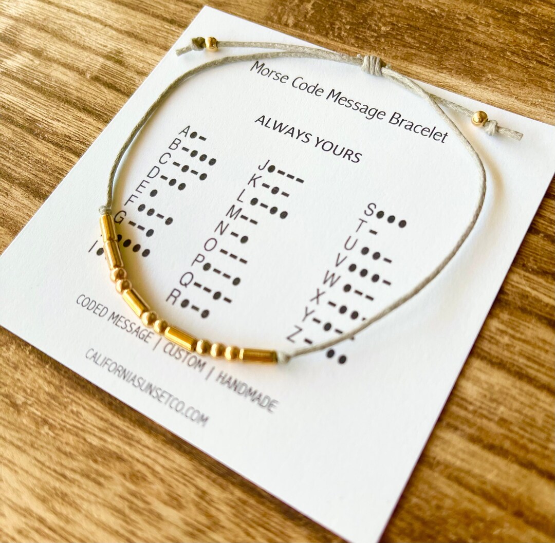 Morse Code Bracelet, Secret Message, Custom Bracelet, Morse Code ...