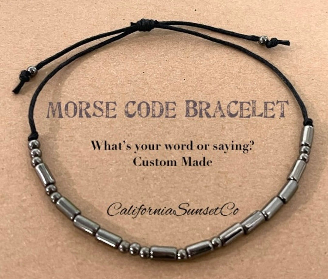 Morse Code Bracelet, Secret Message, Custom Bracelet, Morse Code ...