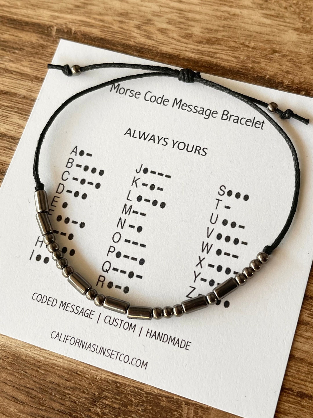 Morse Code Bracelet, Secret Message, Custom Bracelet, Morse Code ...