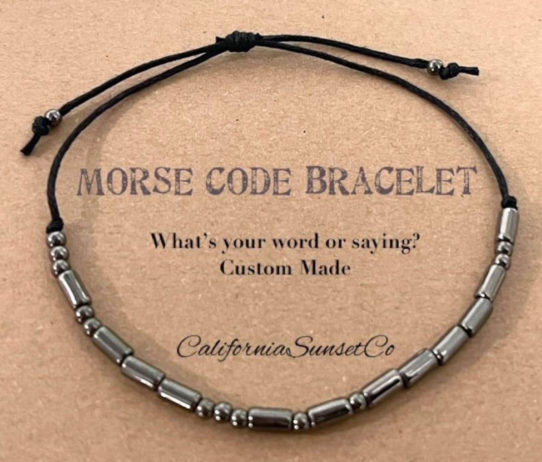 Morse Code Bracelet, Secret Message, Custom Bracelet, Morse Code, Beaded Bracelet, Your Message ...