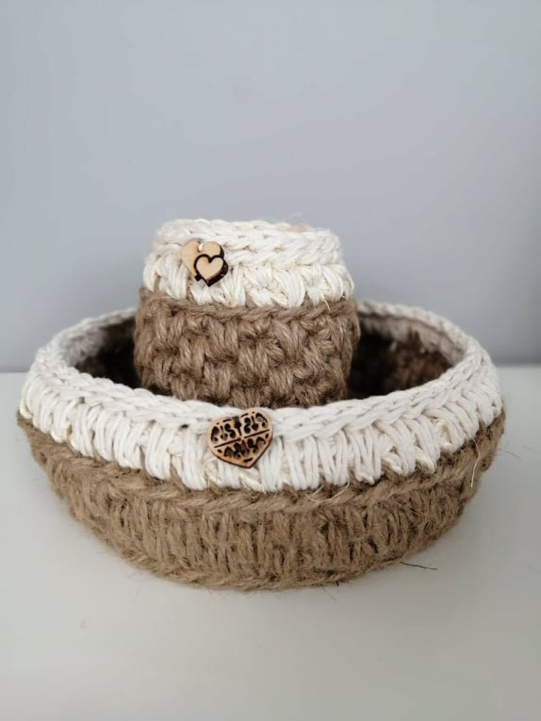Decorative Jute Containers - Etsy
