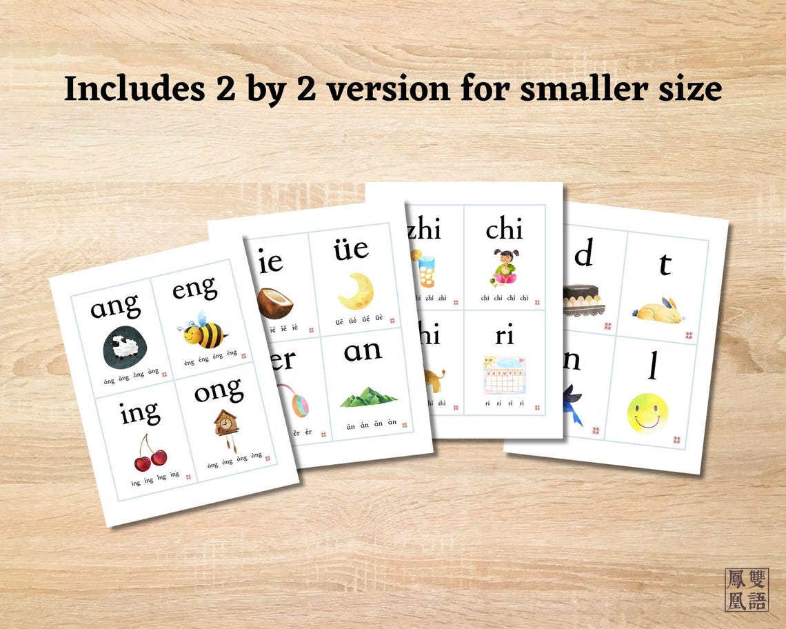 Hanyu Pinyin Flashcards - Chinese Phonetic Alphabet Printable Flash ...