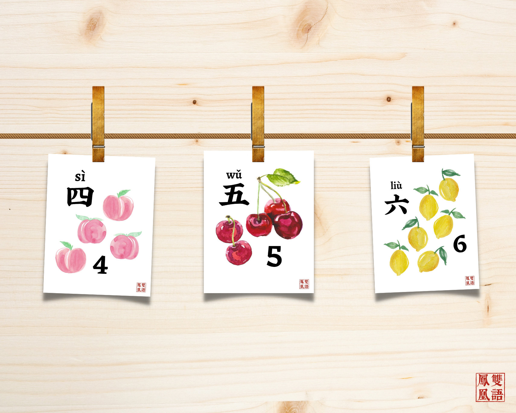 Number Cards Flashcards 1-10 Simplified Chinese Pinyin Homeschool ...