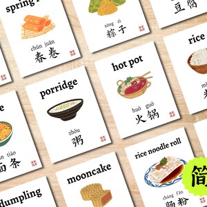 Chinese Food Flashcards, Bilingual Mandarin Food of China Flash Cards ...