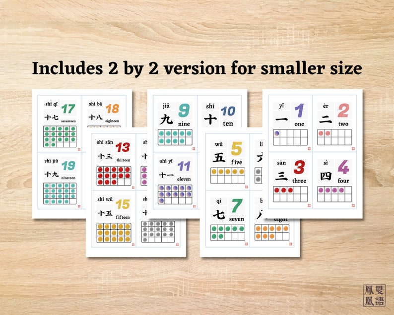 Numbers 1-20 Chinese Flashcards + Audio, Bilingual Mandarin Math ...