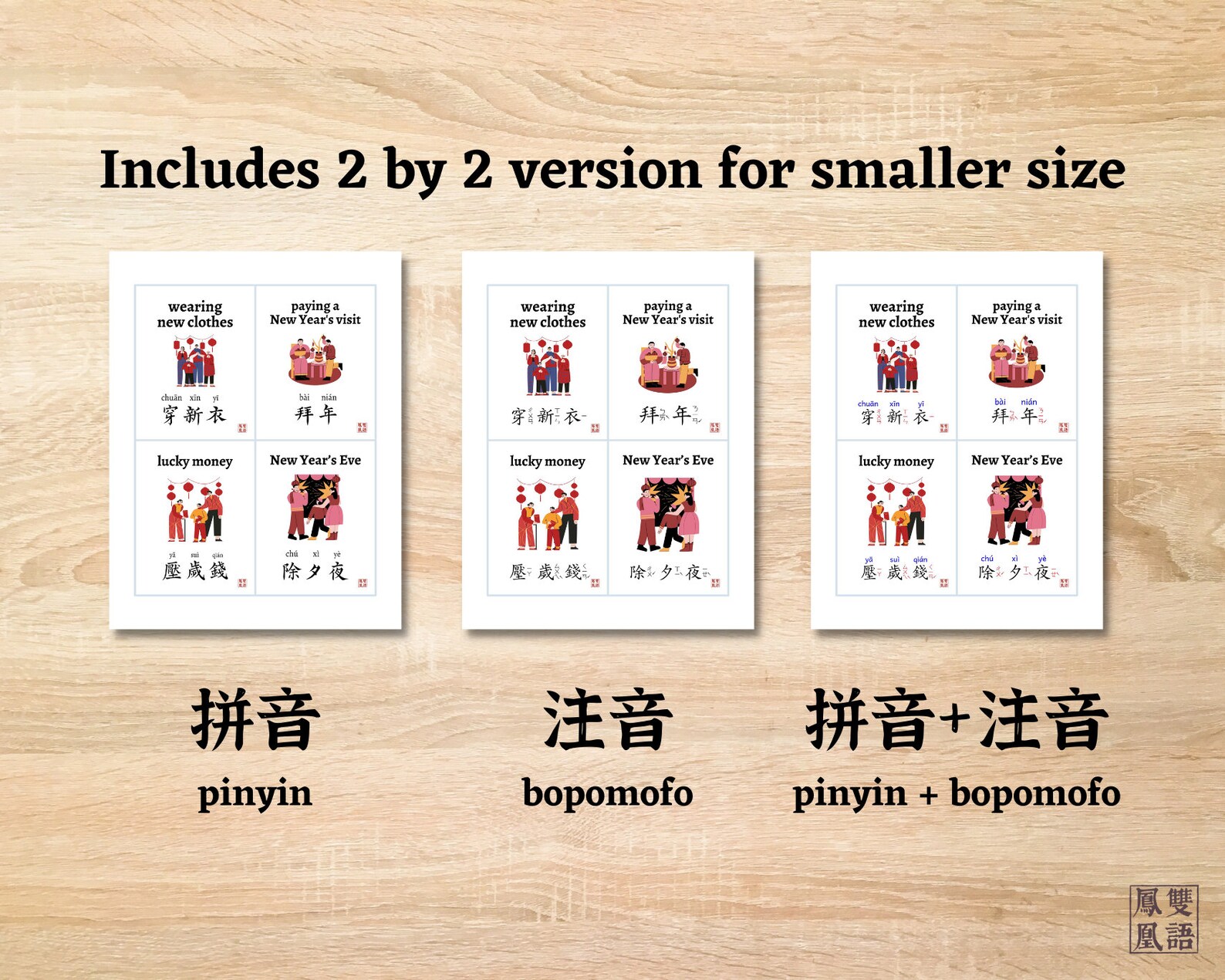 Traditional Chinese Lunar New Year Customs Flashcards Bilingual ...