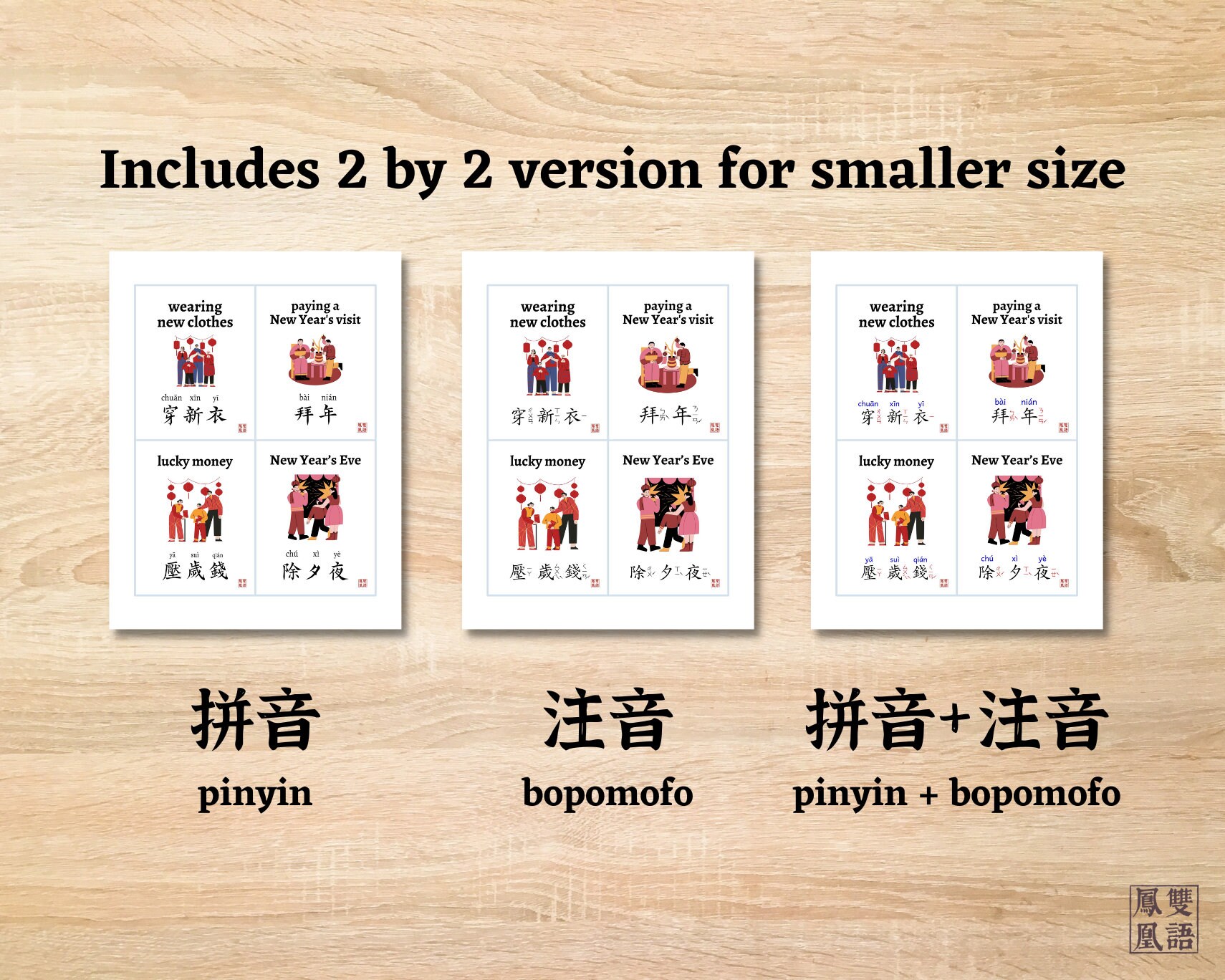 Traditional Chinese Lunar New Year Customs Flashcards Bilingual ...
