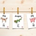 Bilingual Chinese Zodiac Animals Signs Flashcards, Chinese Lunar New ...