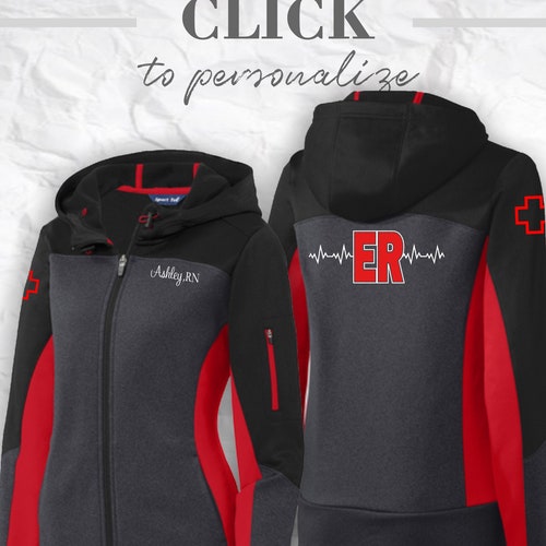 Healthcare ED Emergency Department FITTED Jacket Full Zip - Etsy