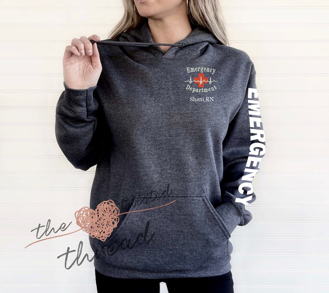 Healthcare ED Emergency Department Hoodie Sweatshirt EKG - Etsy