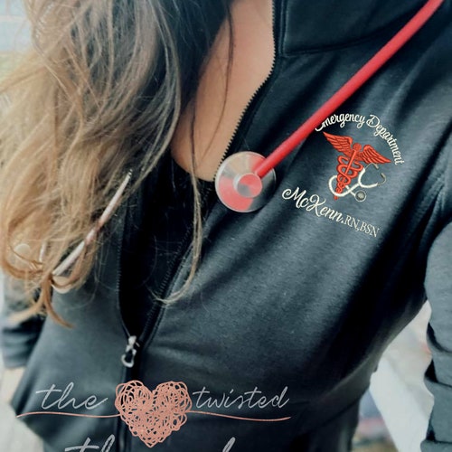 Healthcare ED Emergency Department FITTED Jacket Full Zip - Etsy