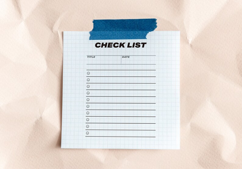 Checklist Template / 2 Type / Memo / Checklist Page / Note | Etsy