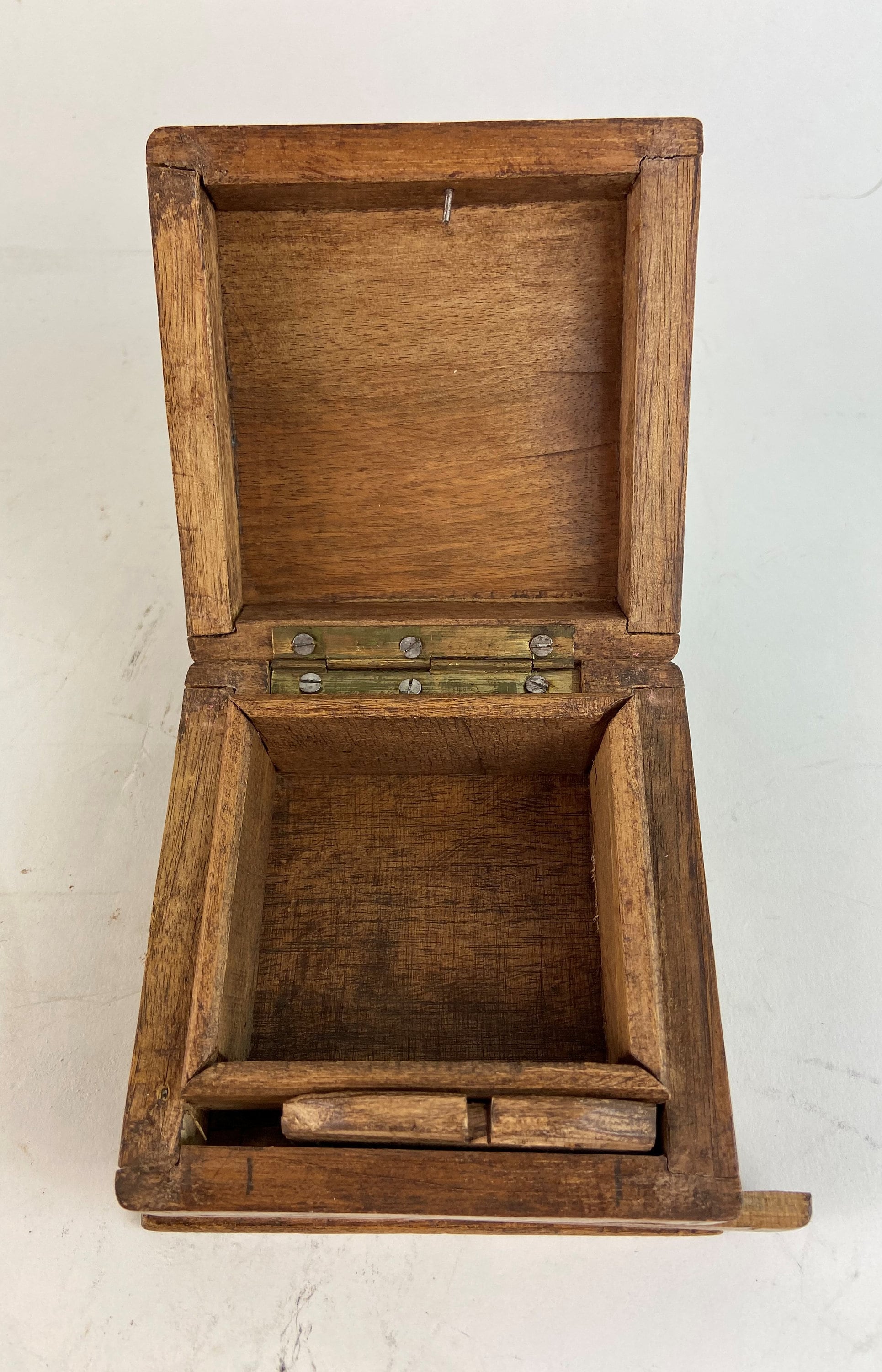 Carved Wood Hinged Box With Sliding Lock - Etsy