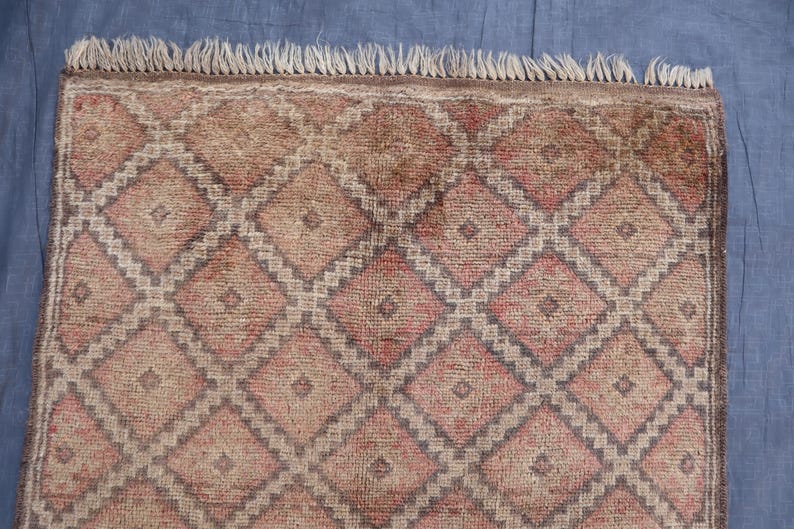 3x5 Brown Terracotta Antique Rug, Afghan Maldari Baluchi Rug, Turkmen ...