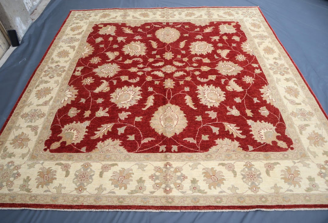 8'2 X 8'4 Square Rug Natural Dyes Fine Wool Rug, Hand Knotted Rug ...