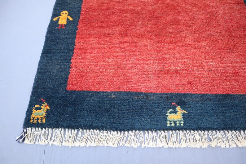 Afghan Pictorial Rug 3x5 Ft Hand Knotted Veg Dyes Rug, Collectors Piece ...