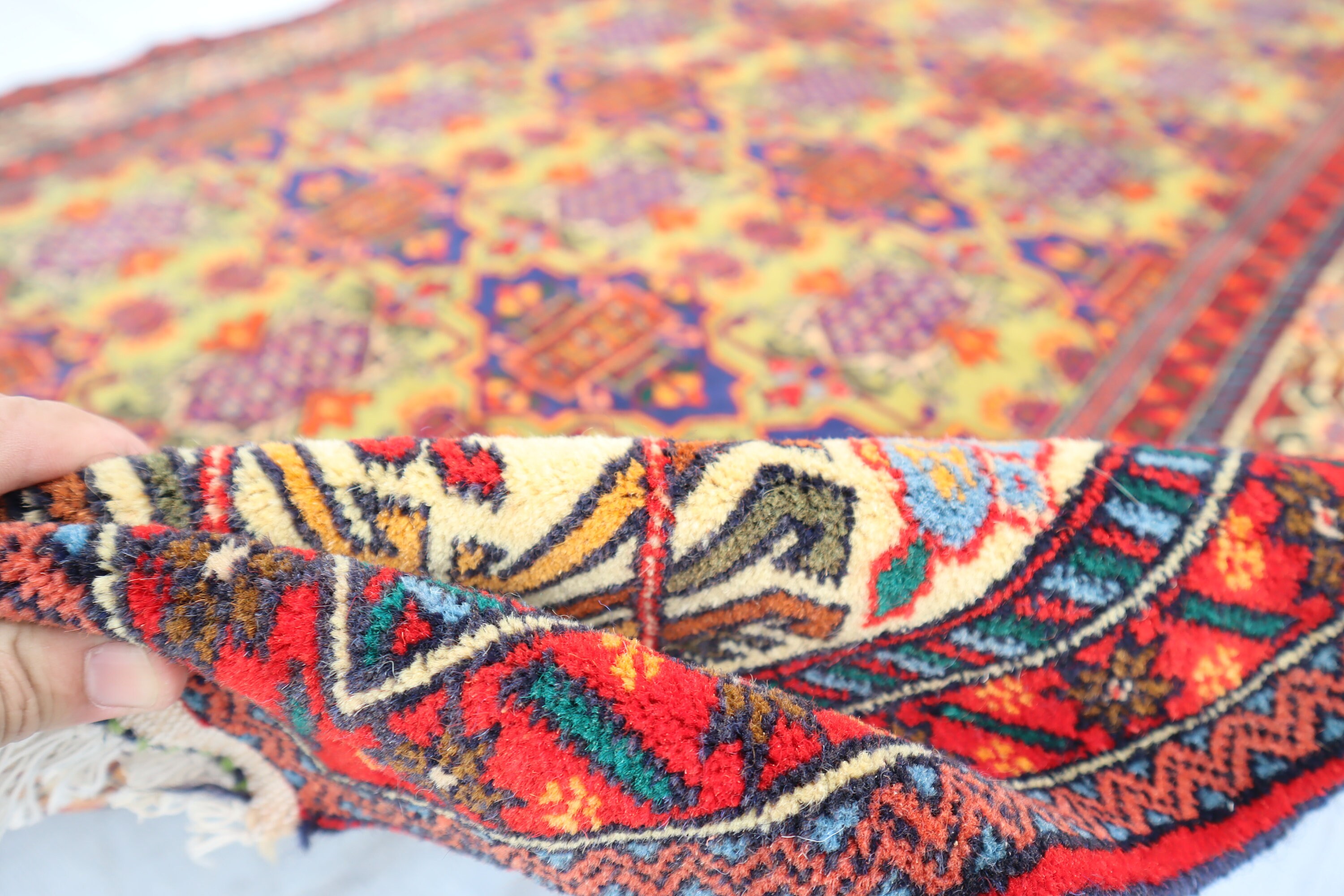 4'3x6'5 Ft, Pattern Afghan Turkomon Rug, Hand Knotted Oriental Rug, Top ...