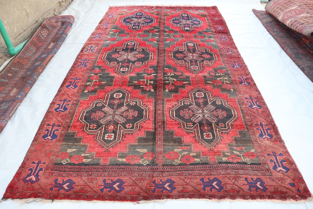 6x10'5 Ft Afghan Antique Yaqub Khani Balochi Rug- Hand Knotted ...