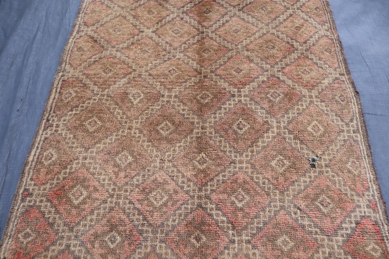 3x5 Brown Terracotta Antique Rug, Afghan Maldari Baluchi Rug, Turkmen ...