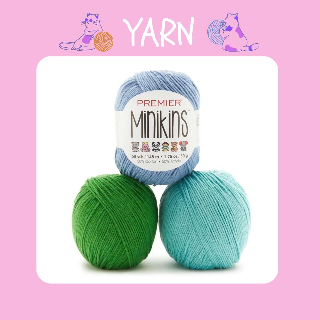 PREMIER® Minikins 50g - Fine/sport Weight Yarn - Cotton/acrylic Crochet ...