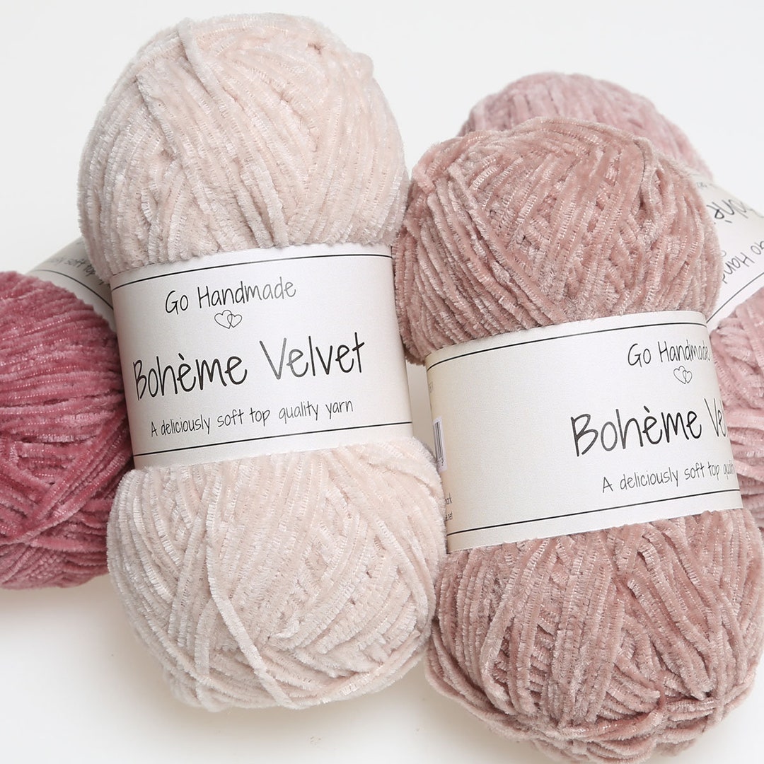 Go Handmade Bohème Velvet double Plush Yarn 50g Aran, Amigurumi ...