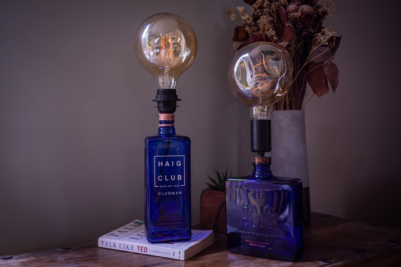 Haig Club Blue Whisky Bottle Table Lamp - Limited Edition, Whiskey ...