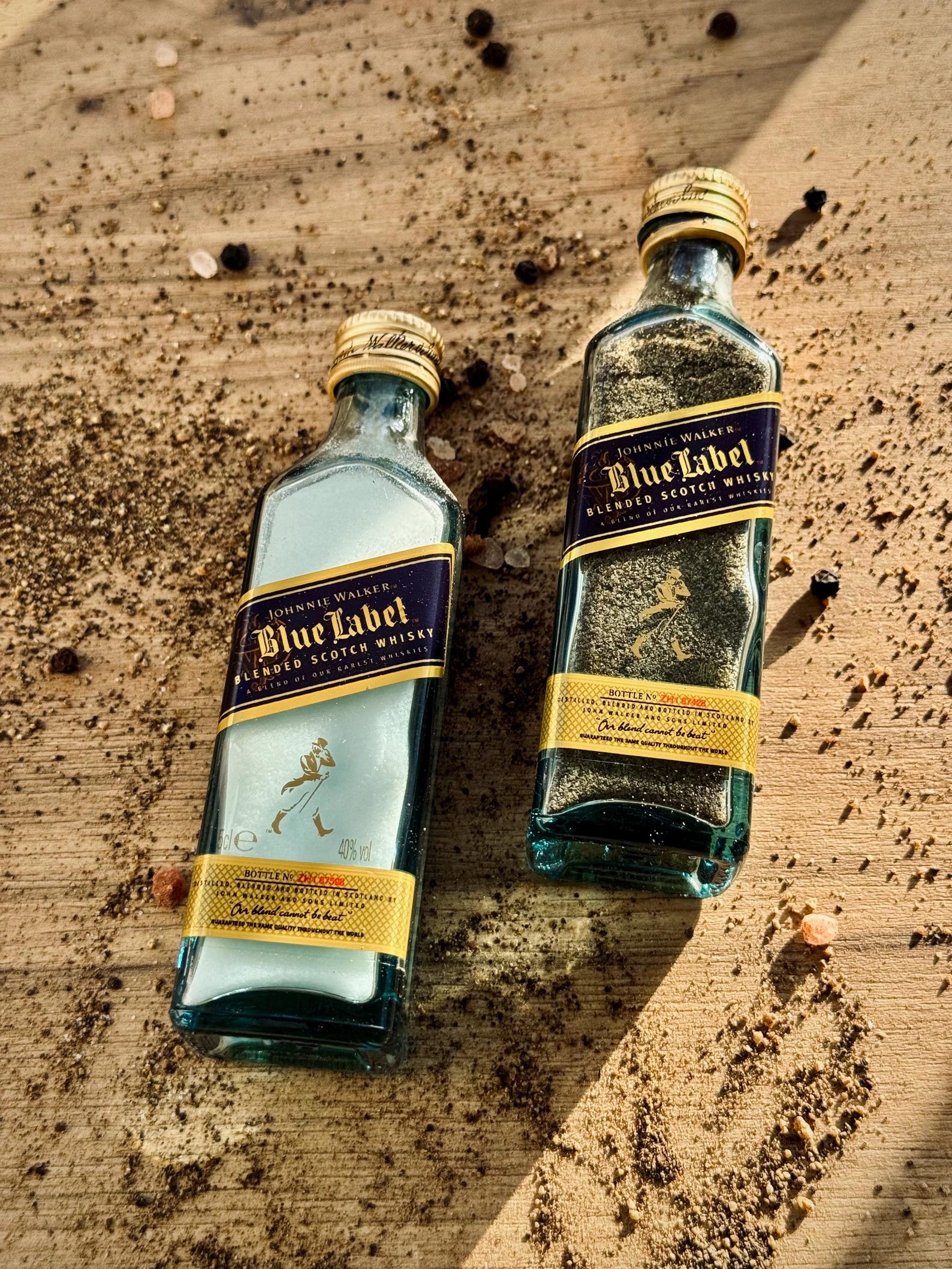 Novelty Mini Johnnie Walker Salt and Pepper Shakers Gift Set - Mini 5cl ...