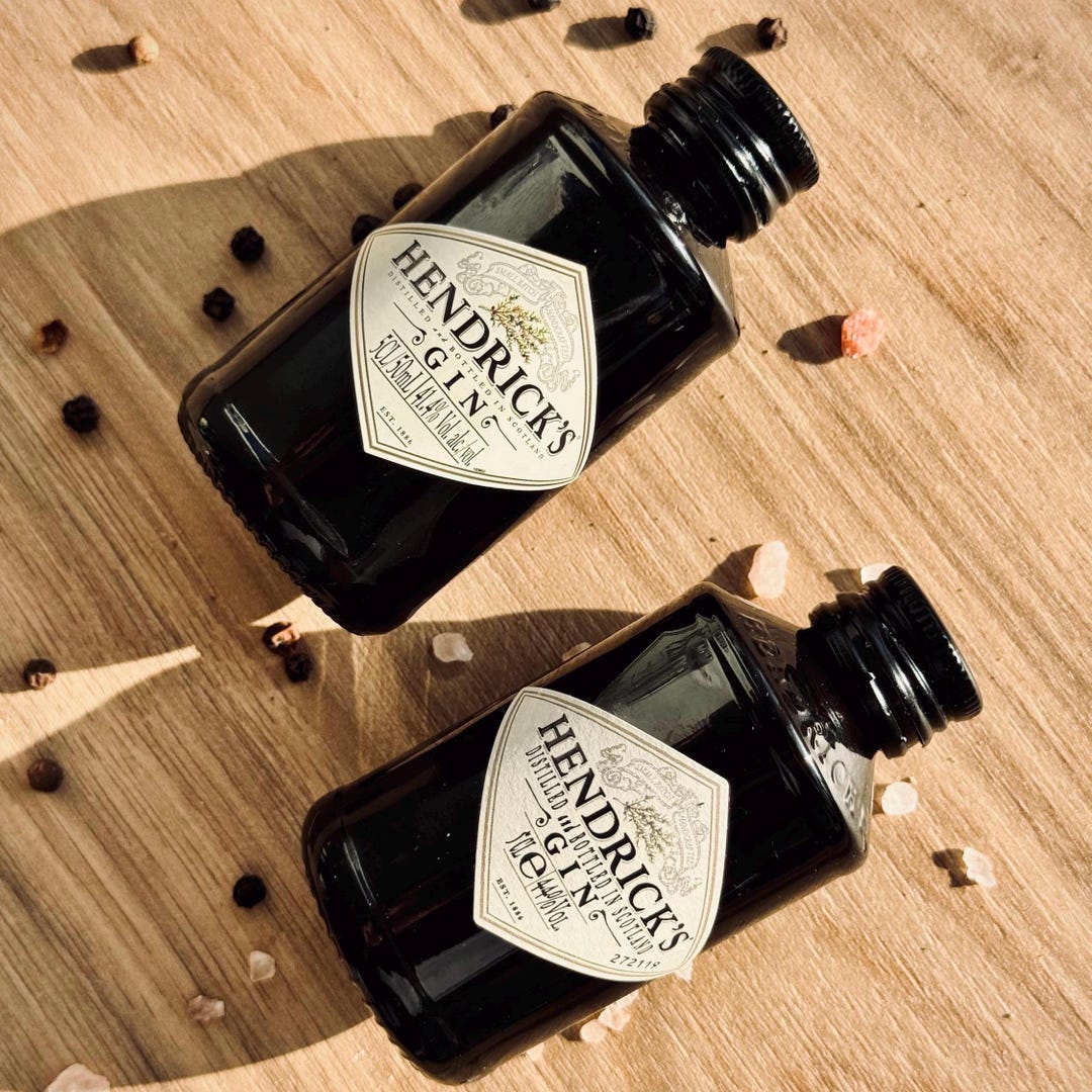Novelty Mini Hendrick's Gin Salt and Pepper Shakers Gift Set - Limited ...