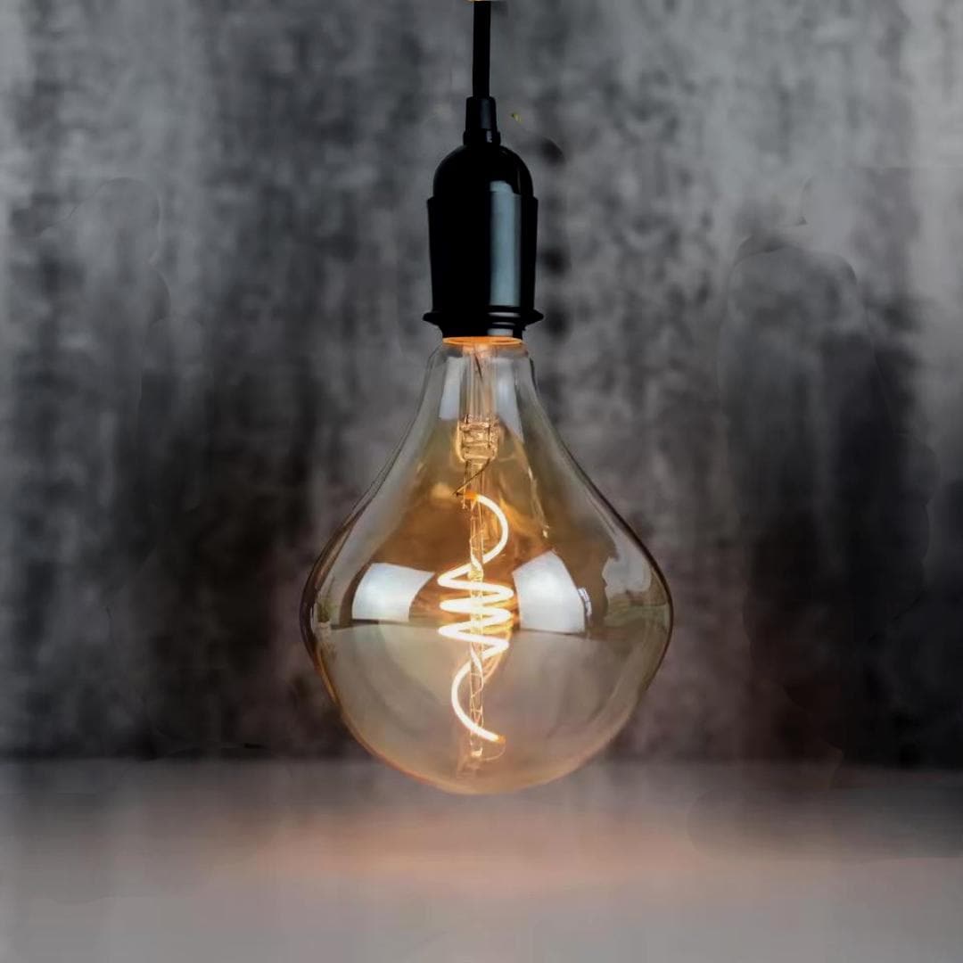 Large Vintage E27 Globe Edison Bulb, Warm White Retro Light, Quirky Light, Vintage Golden Screw ...