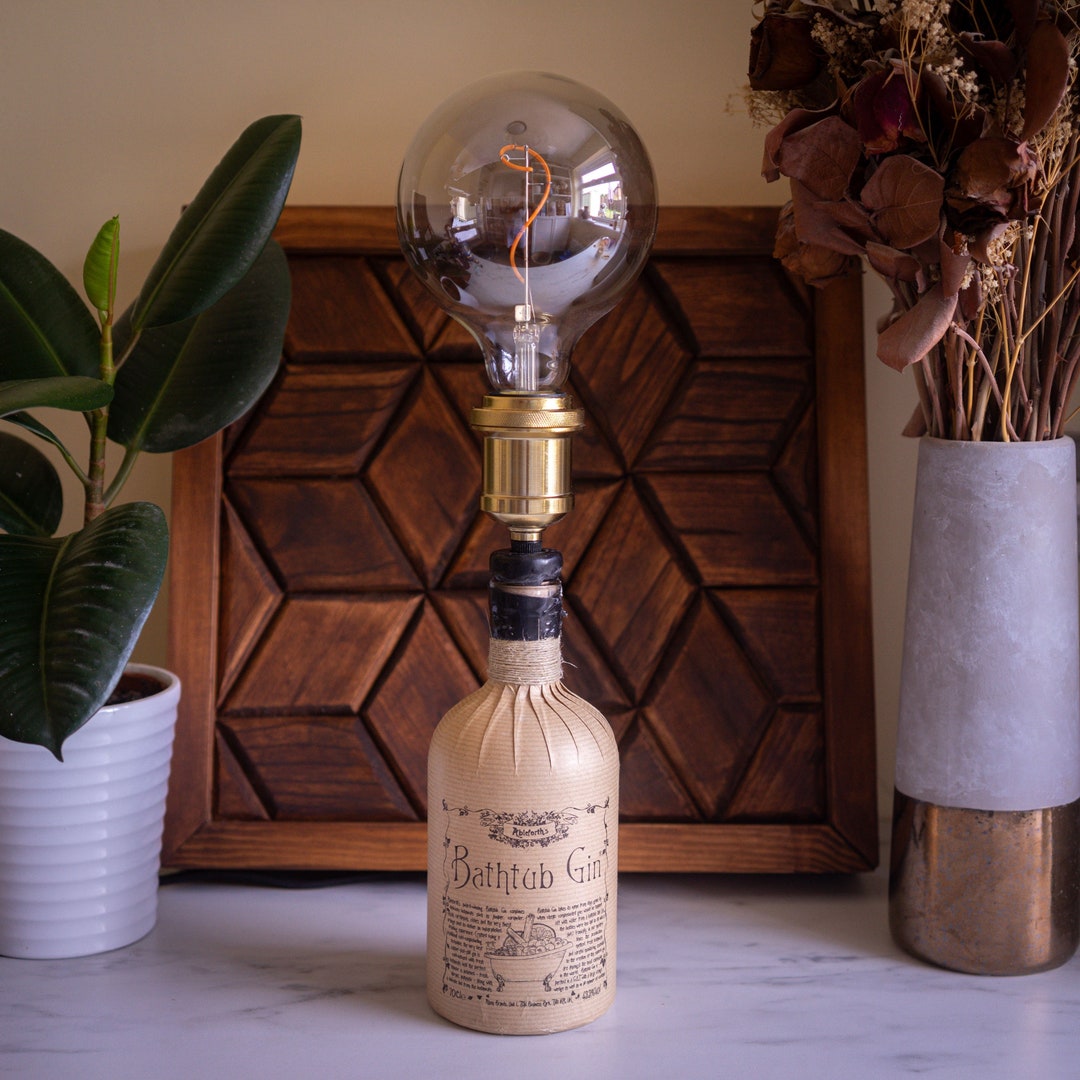Bathtub Gin Repurpose Light, Quirky Gin Light Bottles, Gin Decor Gift ...